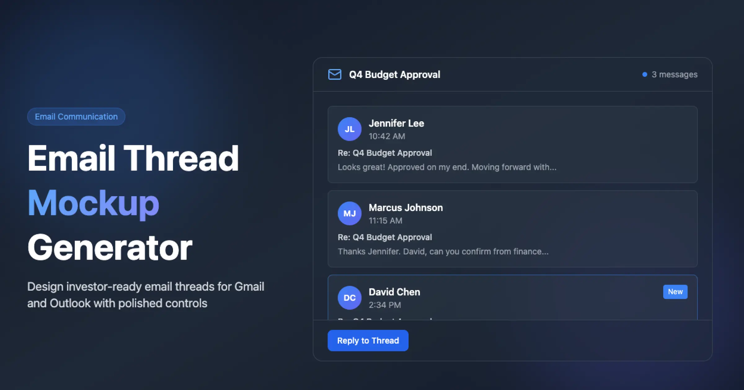 Free Email Thread Mockup Generator | Gmail & Outlook Conversation ...